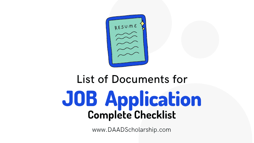 Job Application Requirements Checklist 2023 - DAAD Scholarships - Access Worldwide Opportunities ...